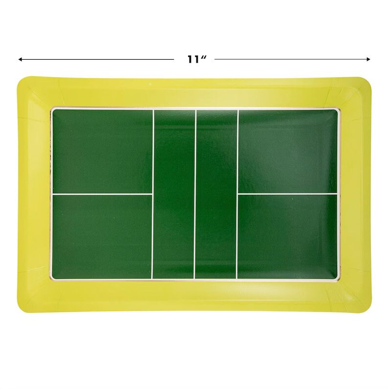Pickleball Court Paper Plates - Set of 8, Party Decorations - Etsy