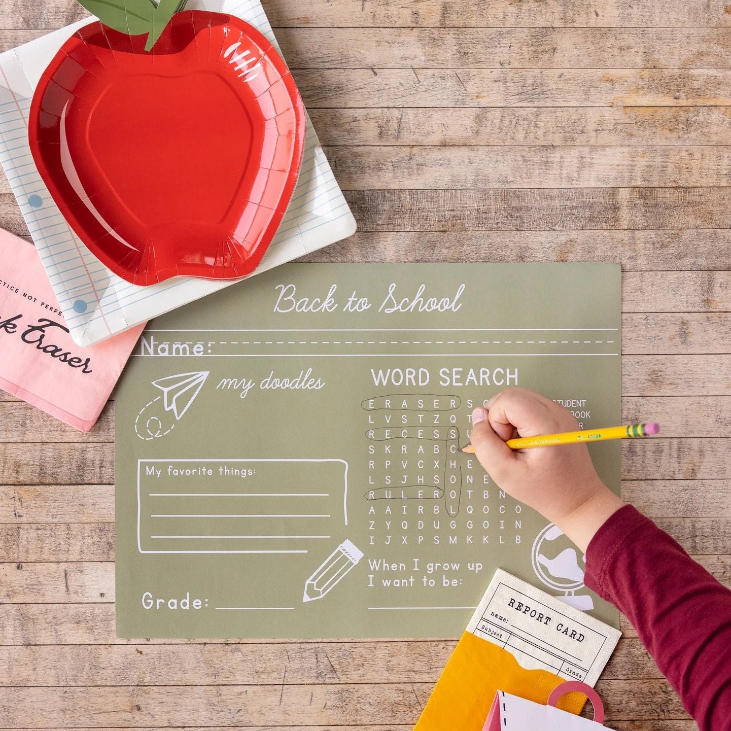 Back to School Party Placemats Set of 12 | Activity Placemat | Back to ...