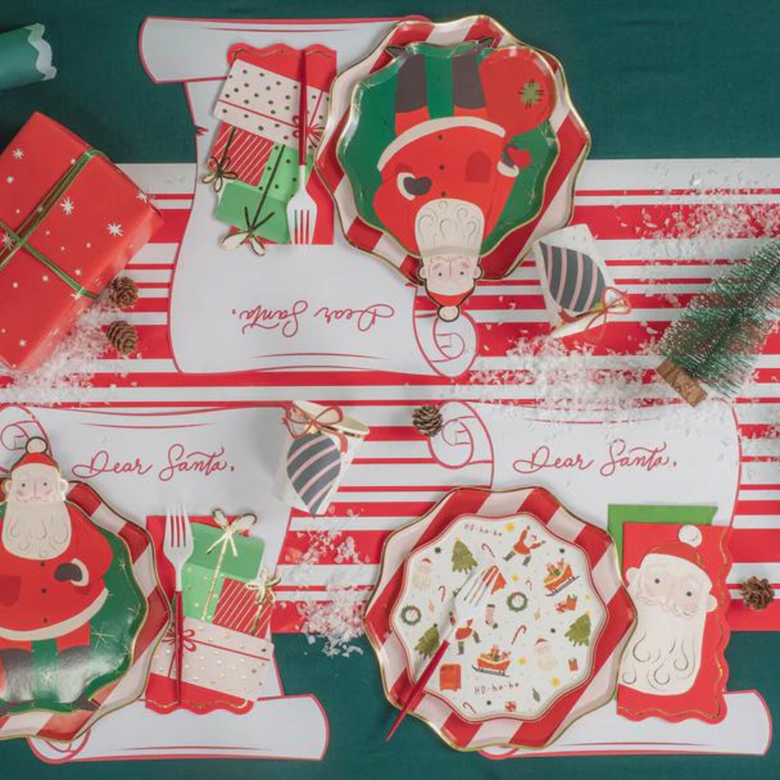 Dear Santa Christmas Paper Placemats – Scroll Shape (set of 12) - Etsy