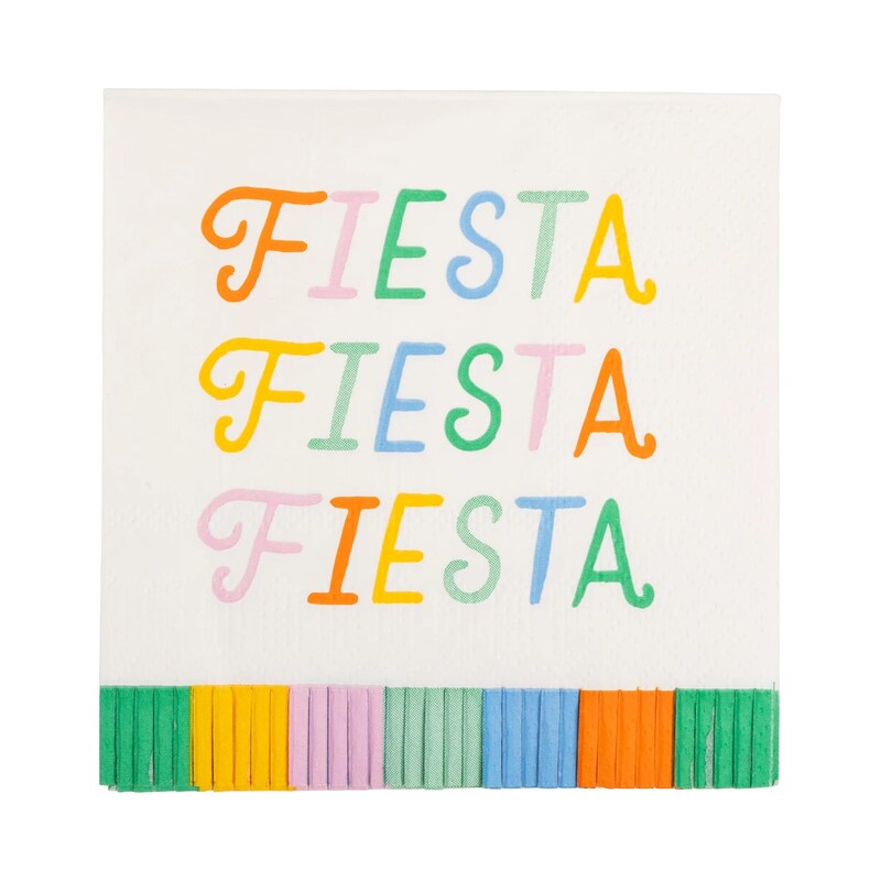 Fringed Fiesta Cocktail Napkins - Etsy