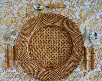 Wicker Placemats Set - Etsy