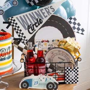 Car Birthday Banner - Race Cars Birthday Party Decorations, Car Party ...