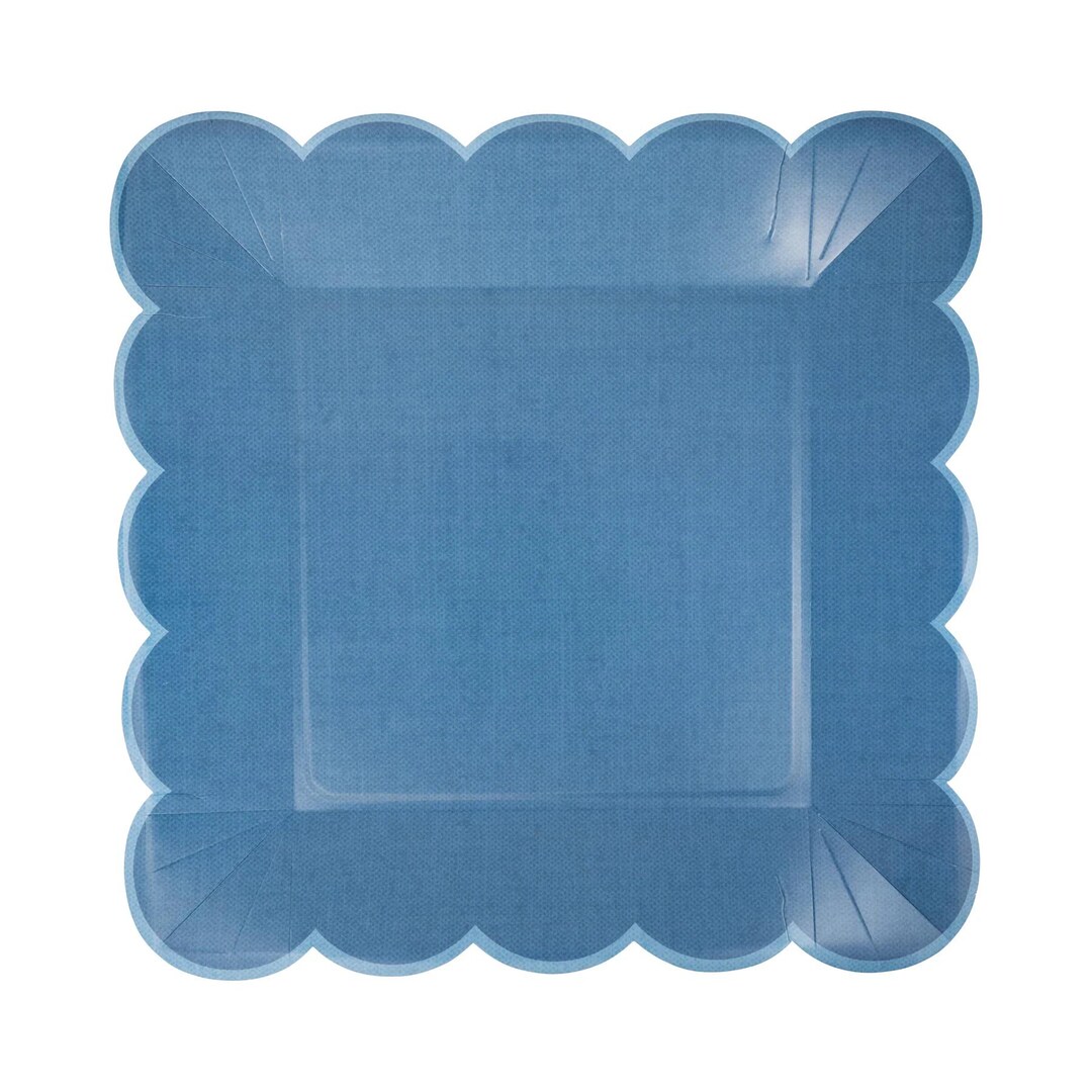 Hamptons Blue Scallop Paper Plates, 11 Inch, Set of 8 - Etsy