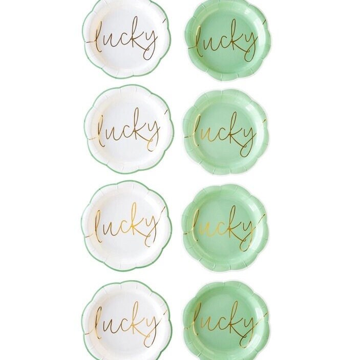 Lucky Plates St Patrick's Day Shamrock, St Patrick's Day Party, St ...