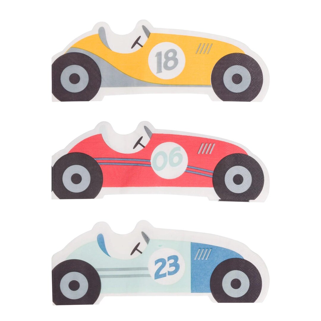 Race Car Birthday Party Napkins – Colorful Racing Car Decorations - Etsy