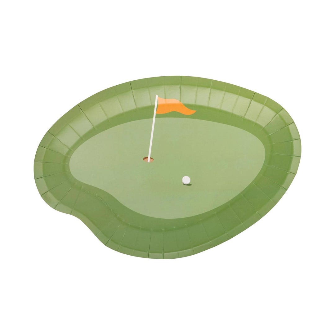 Golf Party Plates, 8 Ct | Putting Green Paper Plates, Golf Party ...