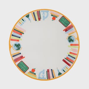 Bookshelf Paper Plates: Scholastic Chic Back to School Party Decor - Etsy