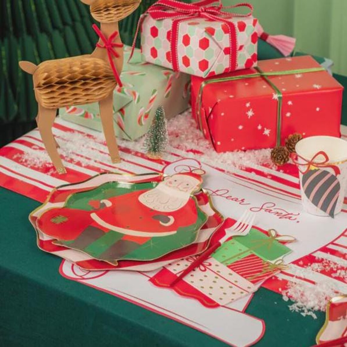 Dear Santa Christmas Paper Placemats – Scroll Shape (set of 12) - Etsy