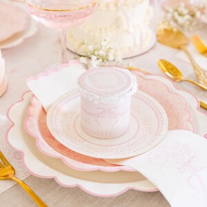 Pink Toile Paper Charger Plates | Pink Tea Party Bridal Shower, Tea ...