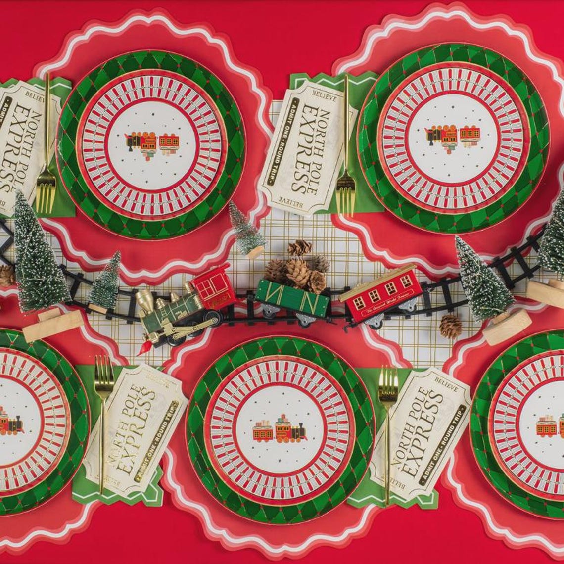 Christmas North Pole Express Ticket Paper Napkins, Set of 16: the Polar ...