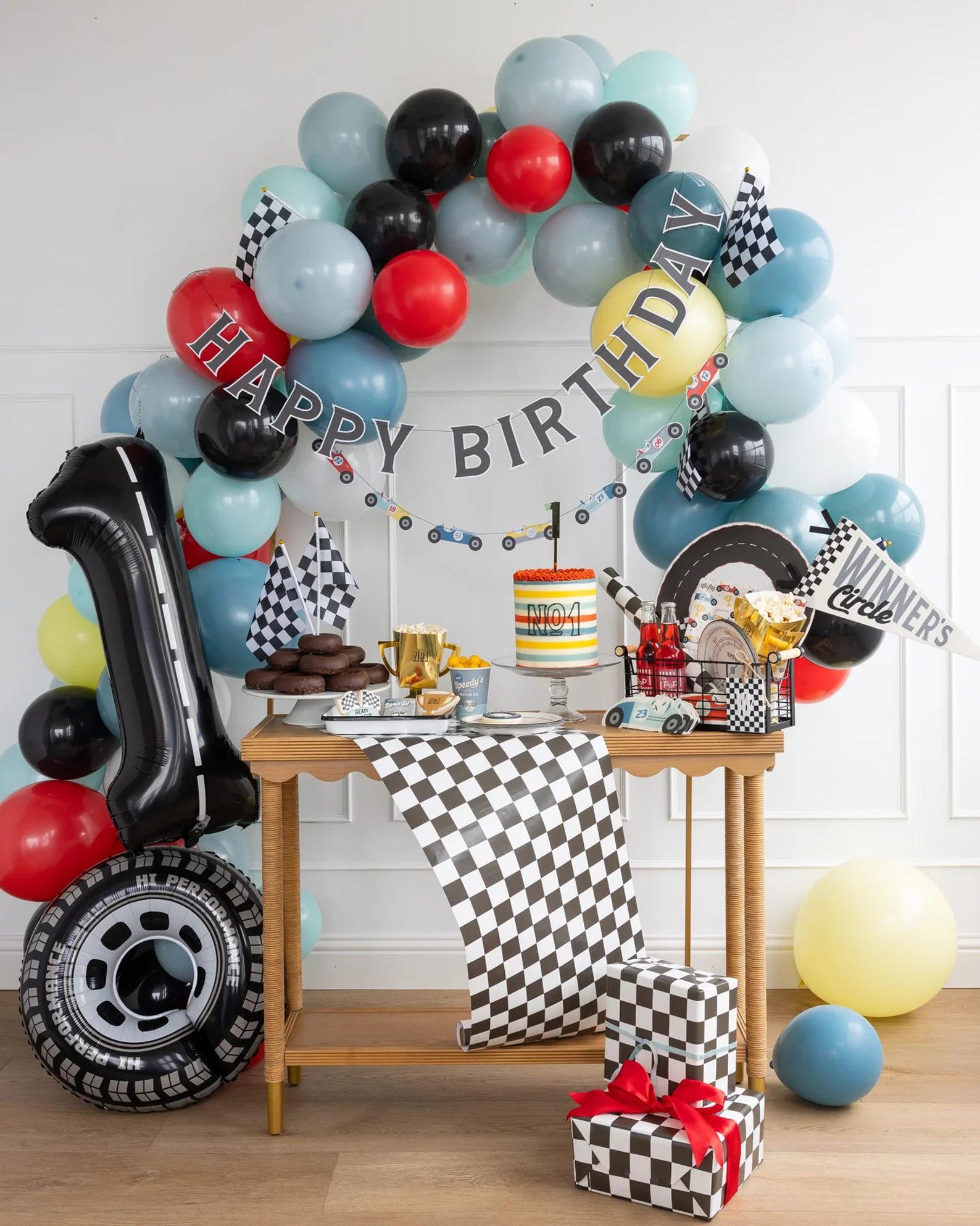 Car Birthday Race Track Placemat - Race Cars Birthday Party Decorations ...