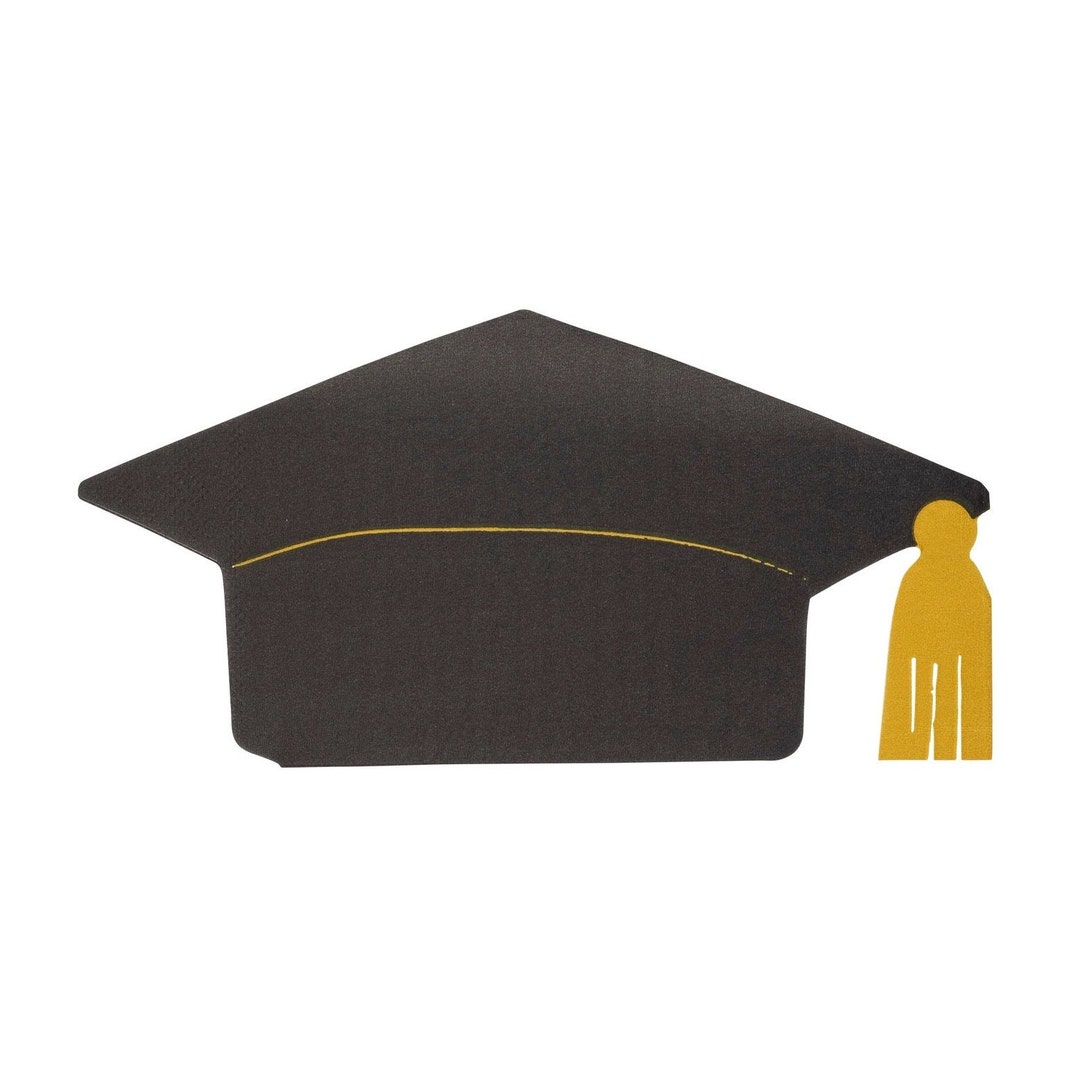 Graduation Cap Shaped Paper Napkins (set of 18) | Graduation Napkins ...