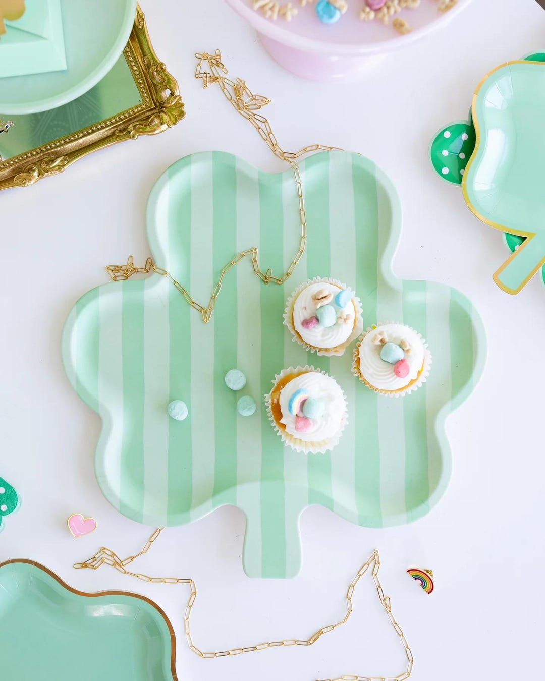 Shamrock Shaped Bamboo Tray Lucky You, St Patrick's Day Plates, Happy ...