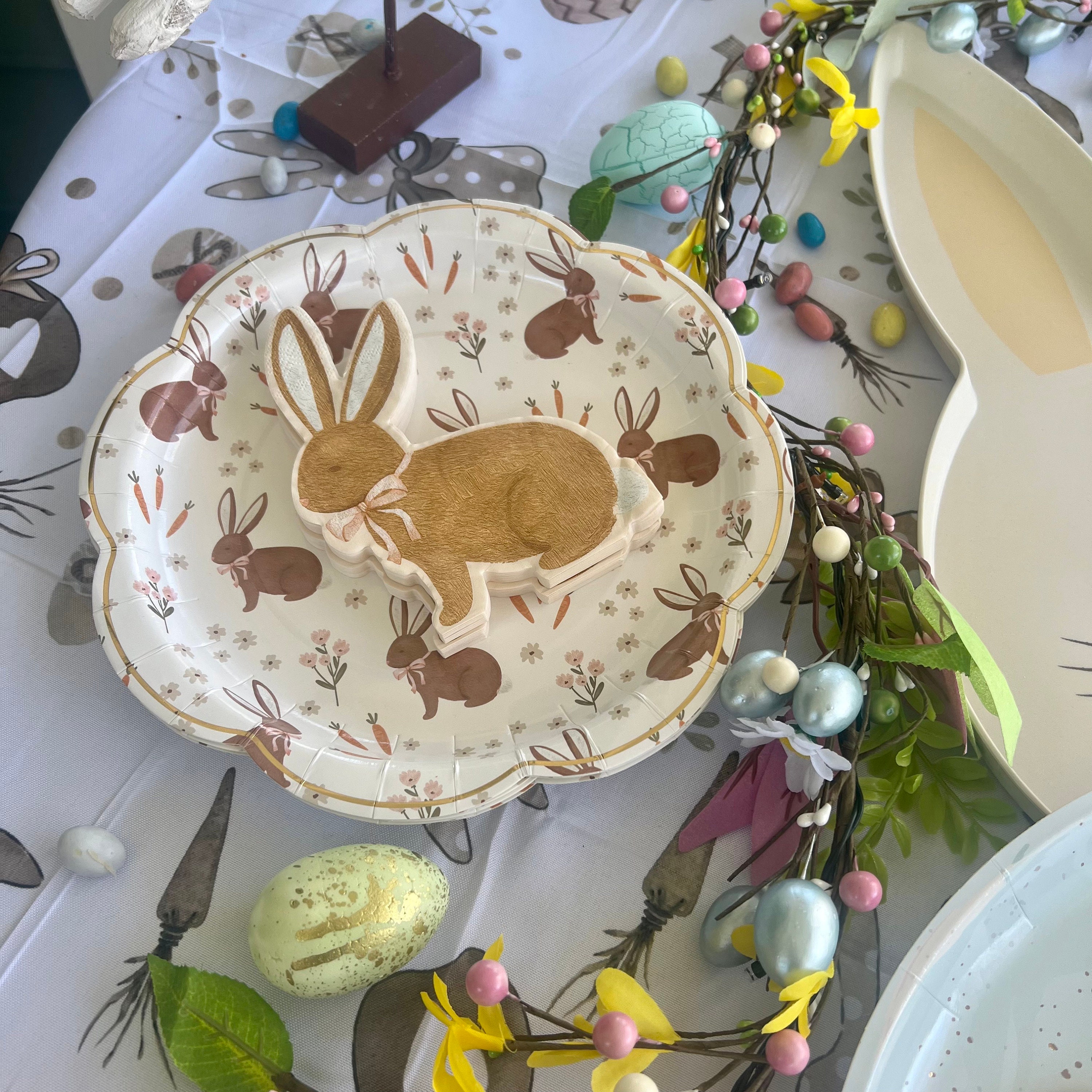 Easter Bunny Paper Plates Easter Plates set of 8 Scalloped Paper Plates ...
