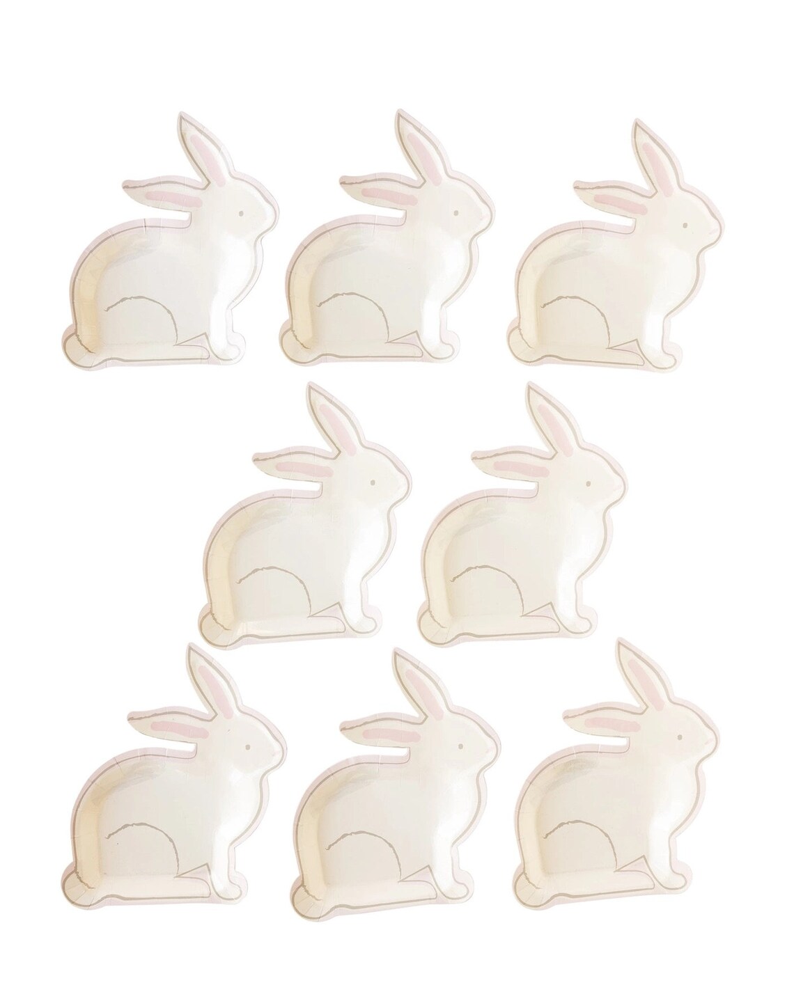 Easter Bunny Shaped Plates Easter Paper Plates set of 8 Easter Party ...