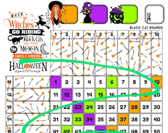 Halloween 100 Ball Bingo Sheet Grid PDF Downloadable File - Etsy