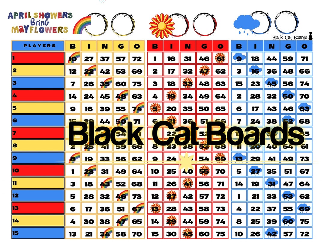 TRIPLE Bingo Board - Etsy