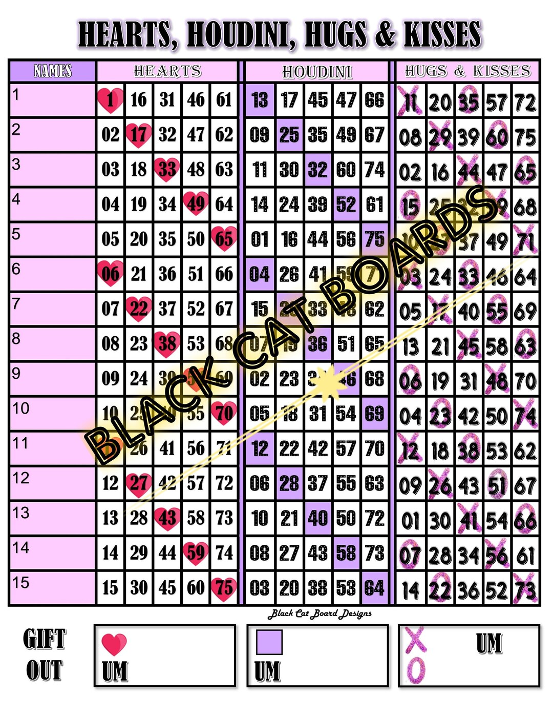 Triple Bingo Board 3 Games in 1 - Etsy