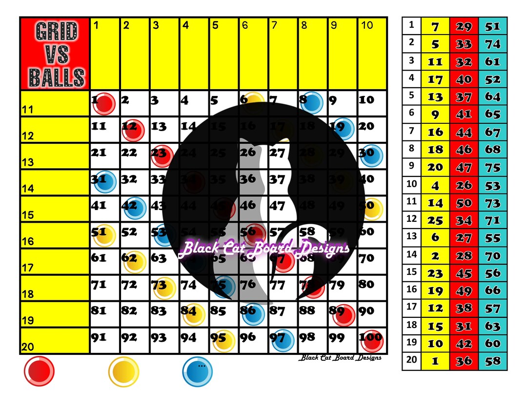 Double Bingo Board- Grid and Holds - Etsy