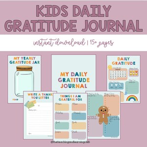 Gratitude Journal for Kids | Printable - Etsy