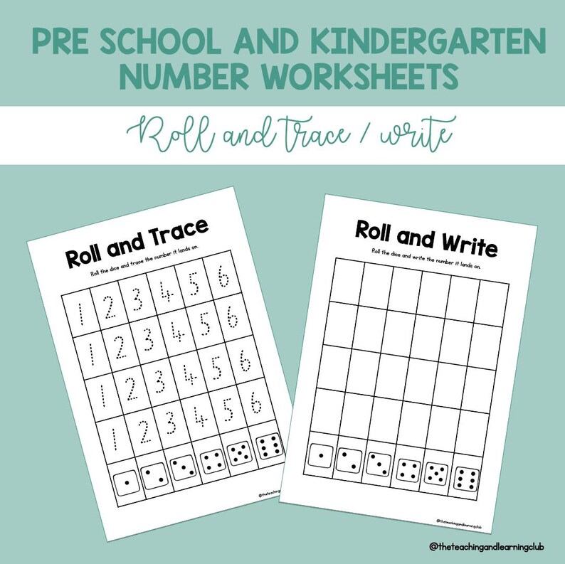 Preschool and Kindergarten Number Worksheets | Number Recognition and ...