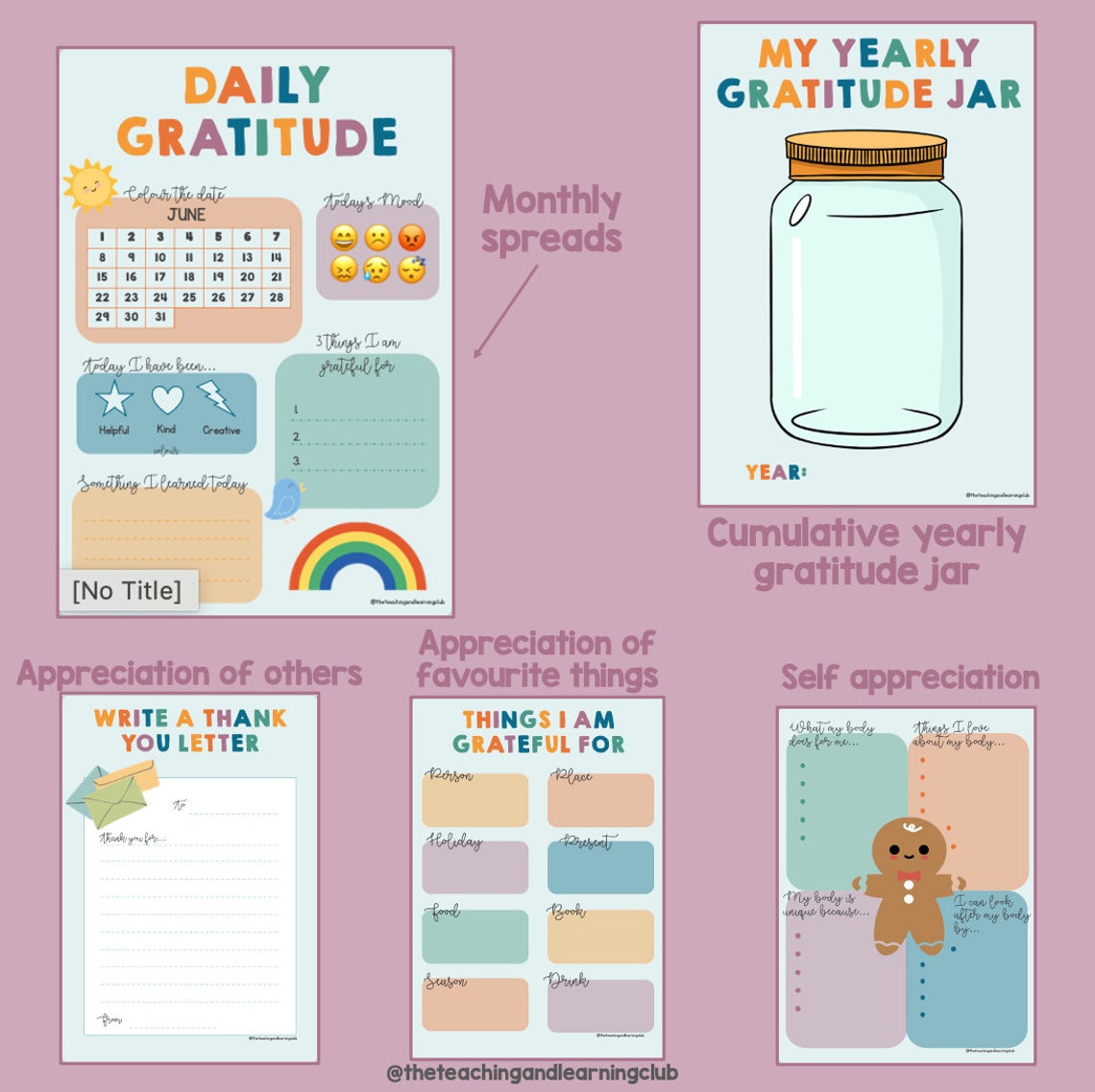 Gratitude Journal for Kids | Printable - Etsy