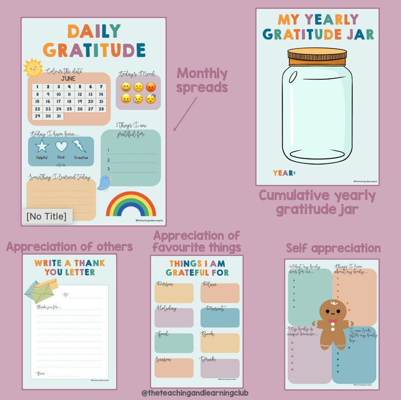 Gratitude Journal for Kids | Printable - Etsy