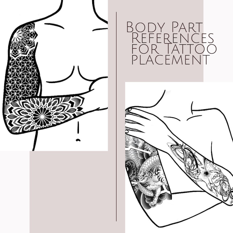 Procreate Body Parts Brushset 3D Model of Arm Tattoo Body. Shape ...