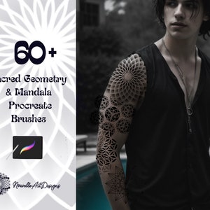 60+ Procreate Stamps. Procreate Brushes. Mandala Tattoo Design. Sacred ...