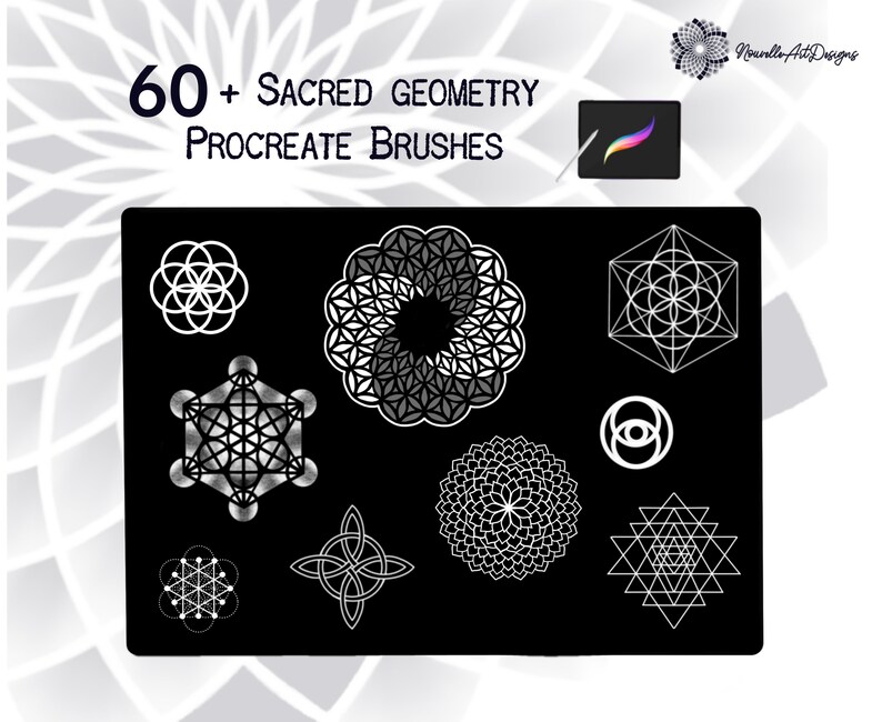 60+ Procreate Stamps. Procreate Brushes. Mandala Tattoo Design. Sacred ...