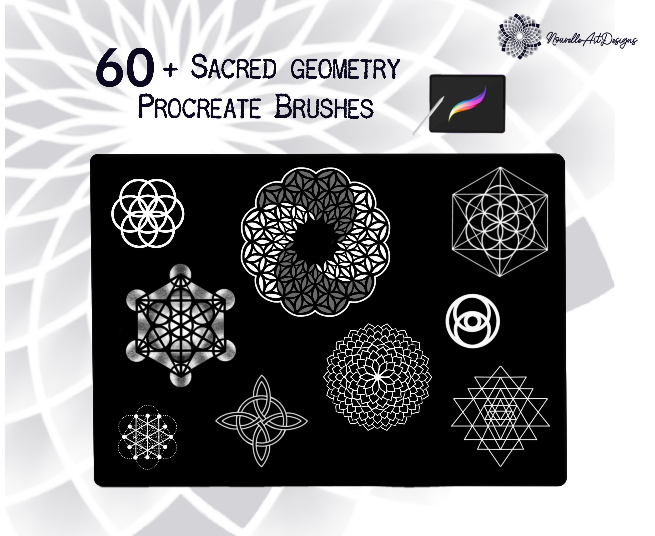 60+ Procreate Stamps. Procreate Brushes. Mandala Tattoo Design. Sacred ...