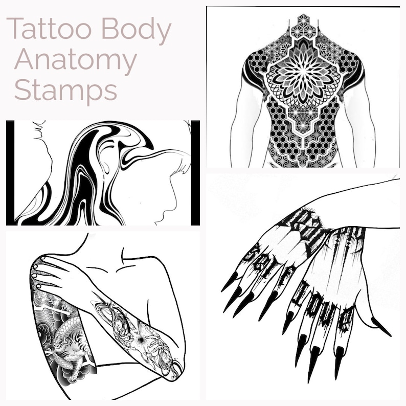 Procreate Brushes + 3D Model of Arm! Tattoo Body Parts. Shape Posture ...