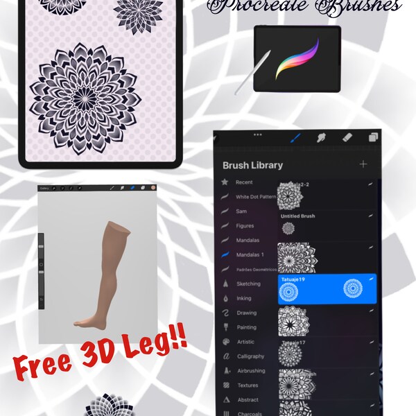 Leg Tattoo Stencil - Etsy