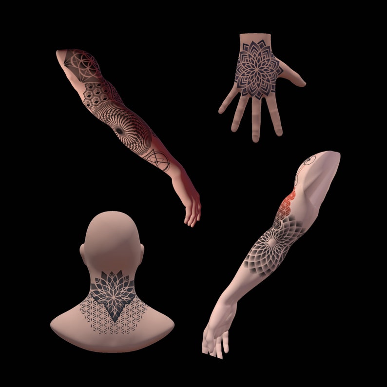 Sacred Geometry Procreate. 160 Geometric Tattoo Templates. Procreate ...