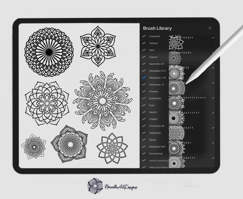 60+ Procreate Stamps. Procreate Brushes. Mandala Tattoo Design. Sacred ...