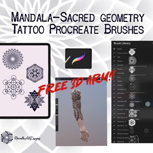 60+ Procreate Stamps. Procreate Brushes. Mandala Tattoo Design. Sacred ...