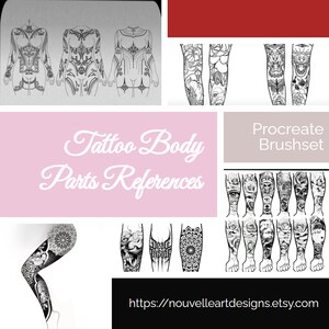 Procreate Brushes + 3D Model of Arm! Tattoo Body Parts. Shape Posture ...