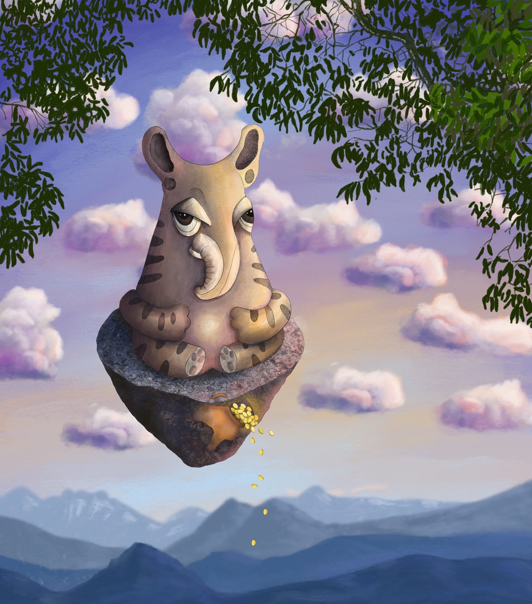 Flying Tapir Art Print - Etsy