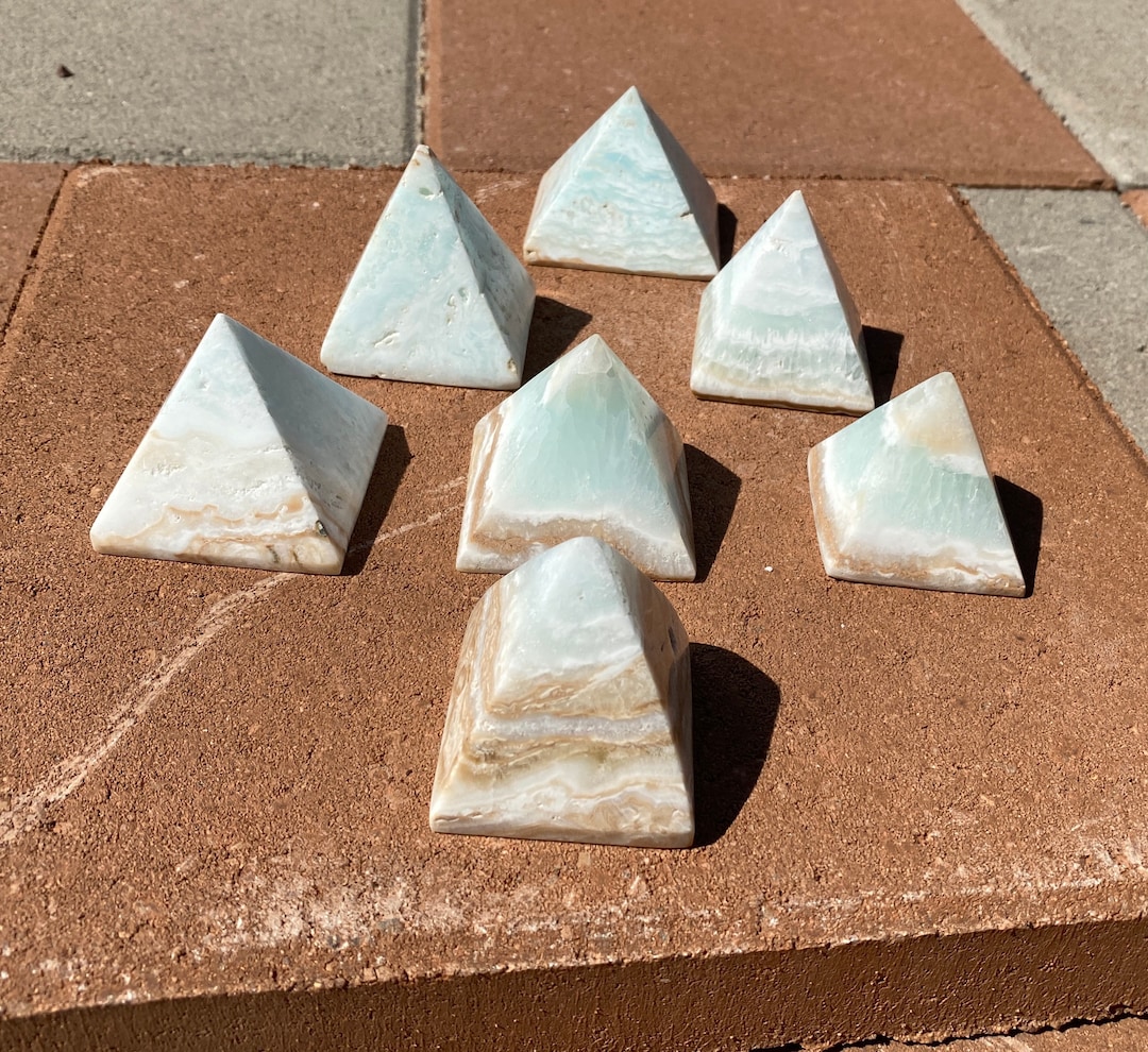 Blue Caribbean Calcite Pyramid Healing Crystal Calcite Meditation Gift ...