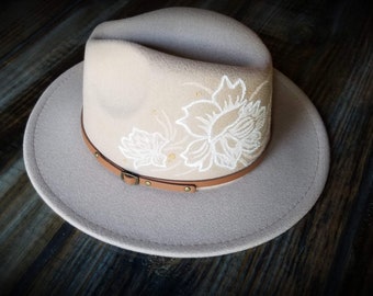 Wide White Brim Hat - Etsy