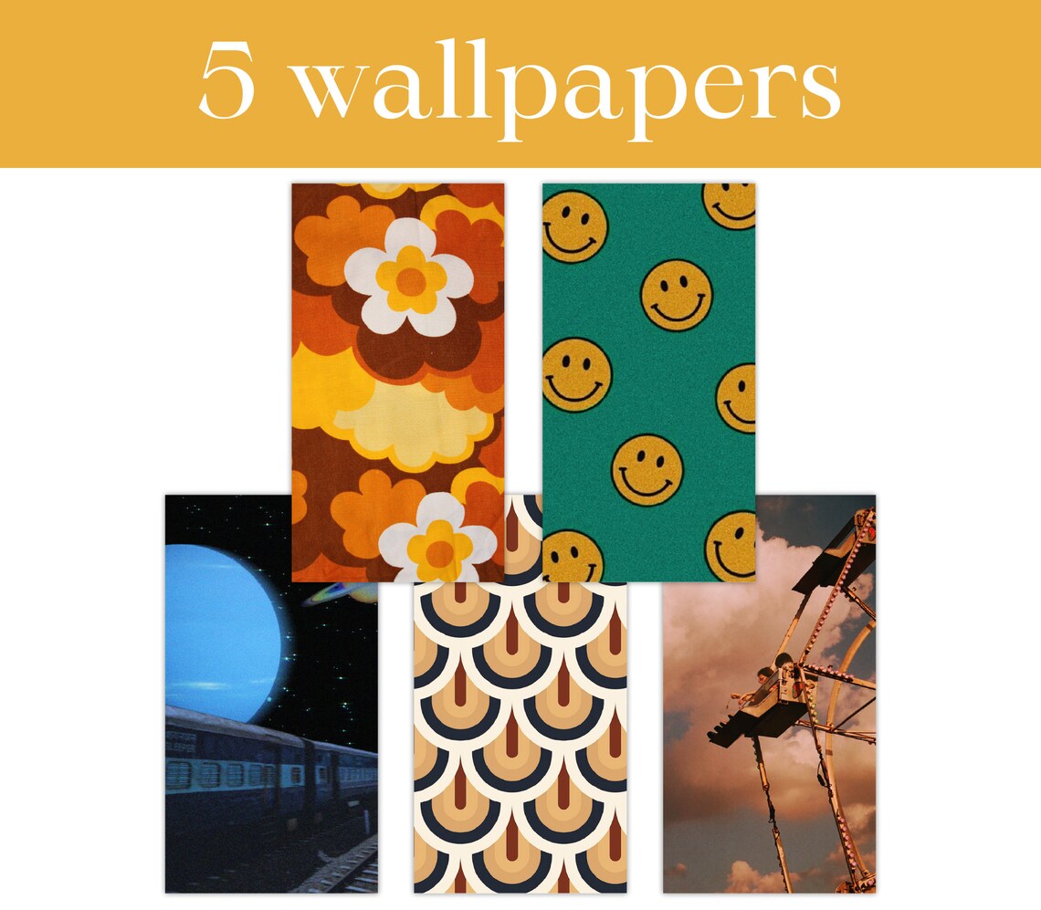 WHITE-RETRO Themed App Icon Pack Digital Handmade Colorful App Icons ...