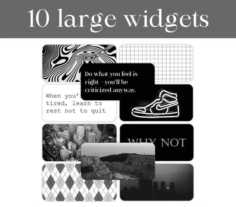 MINIMALISTIC BLACK & WHITE App Icon Pack Digital Handmade App Icons Ios ...