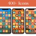RETRO-WHITE Themed App Icon Pack Selfmade Colorful Digital Ios Icons ...