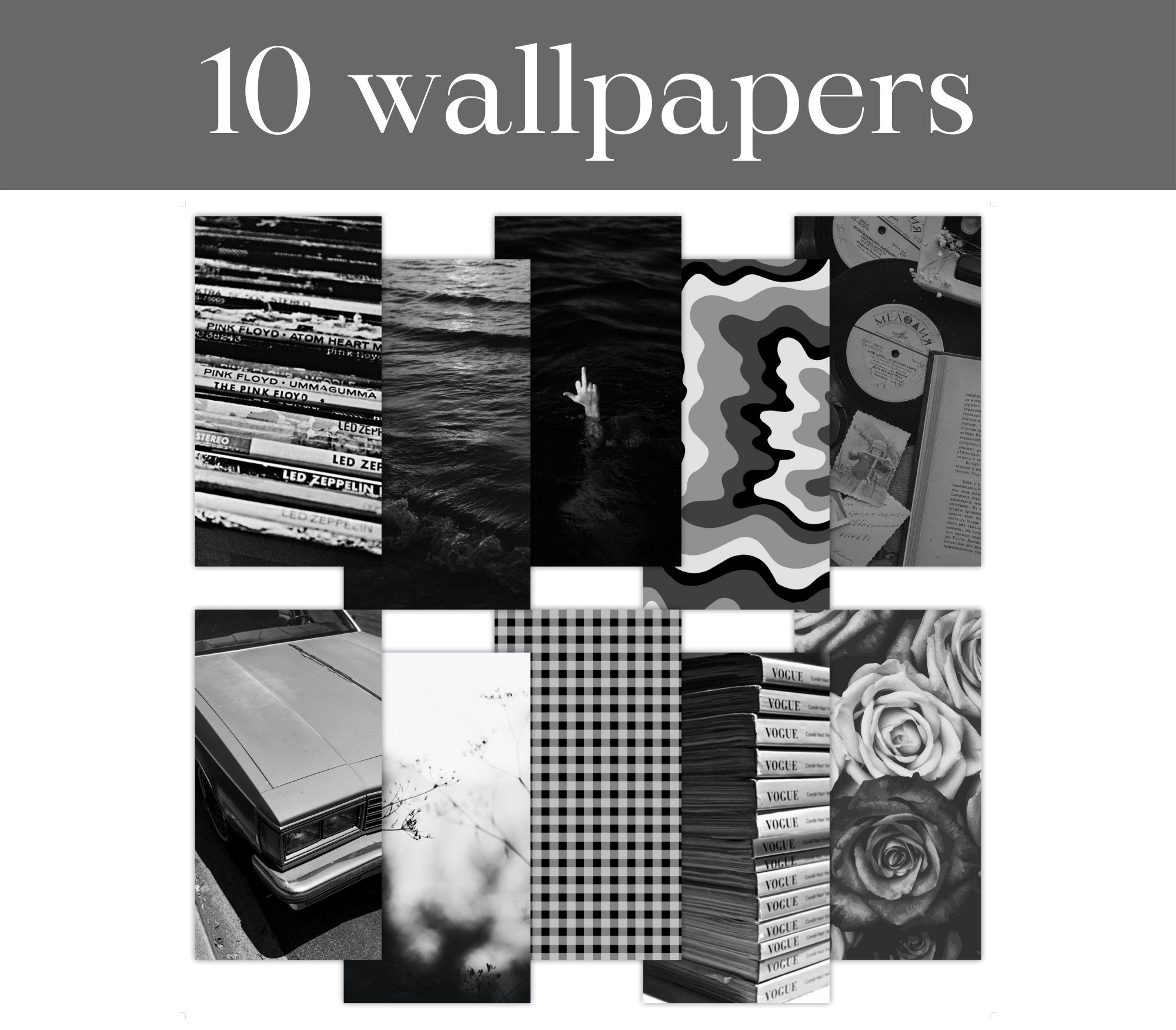 MINIMALISTIC BLACK & WHITE App Icon Pack Digital Handmade App Icons Ios ...