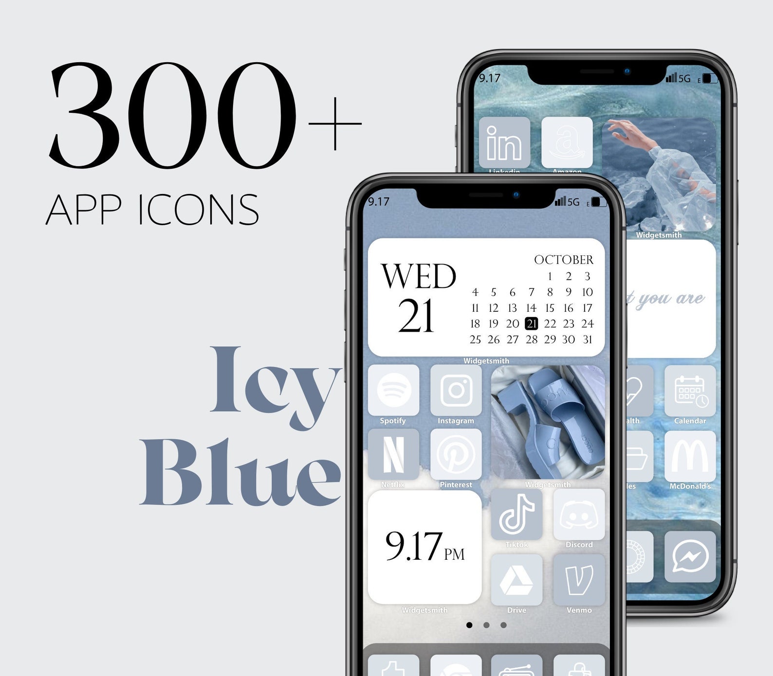 300 ICY BLUE-WHITE App Icons Selfmade Digital App Icons Icyblue-white ...