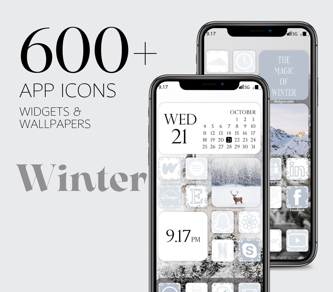 WINTER App Icon Pack | 600+ Ios14 Winter Themed Icons | Digital ...
