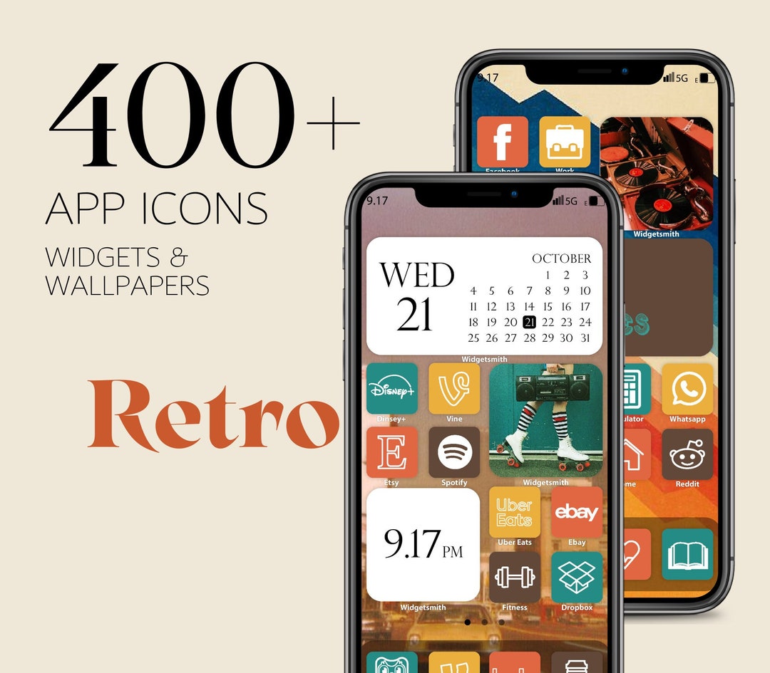 RETRO-WHITE Themed App Icon Pack Selfmade Colorful Digital Ios Icons ...