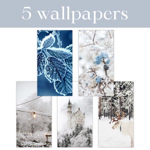 WINTER-WHITE App Icon Pack 300 Winter Themed Ios14 Icons Digital ...
