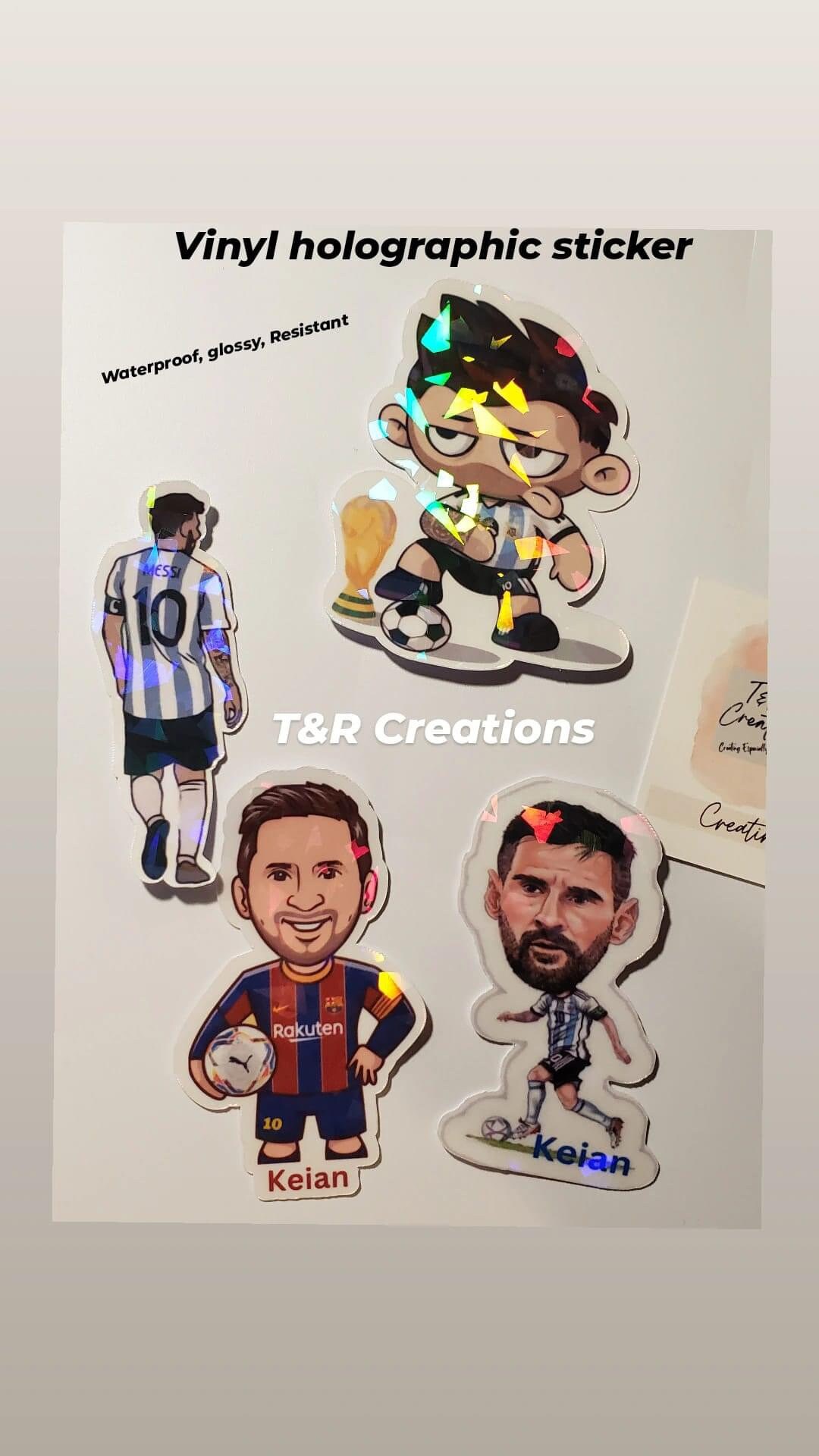 Messi Holográfico Vinyl Sticker - Etsy