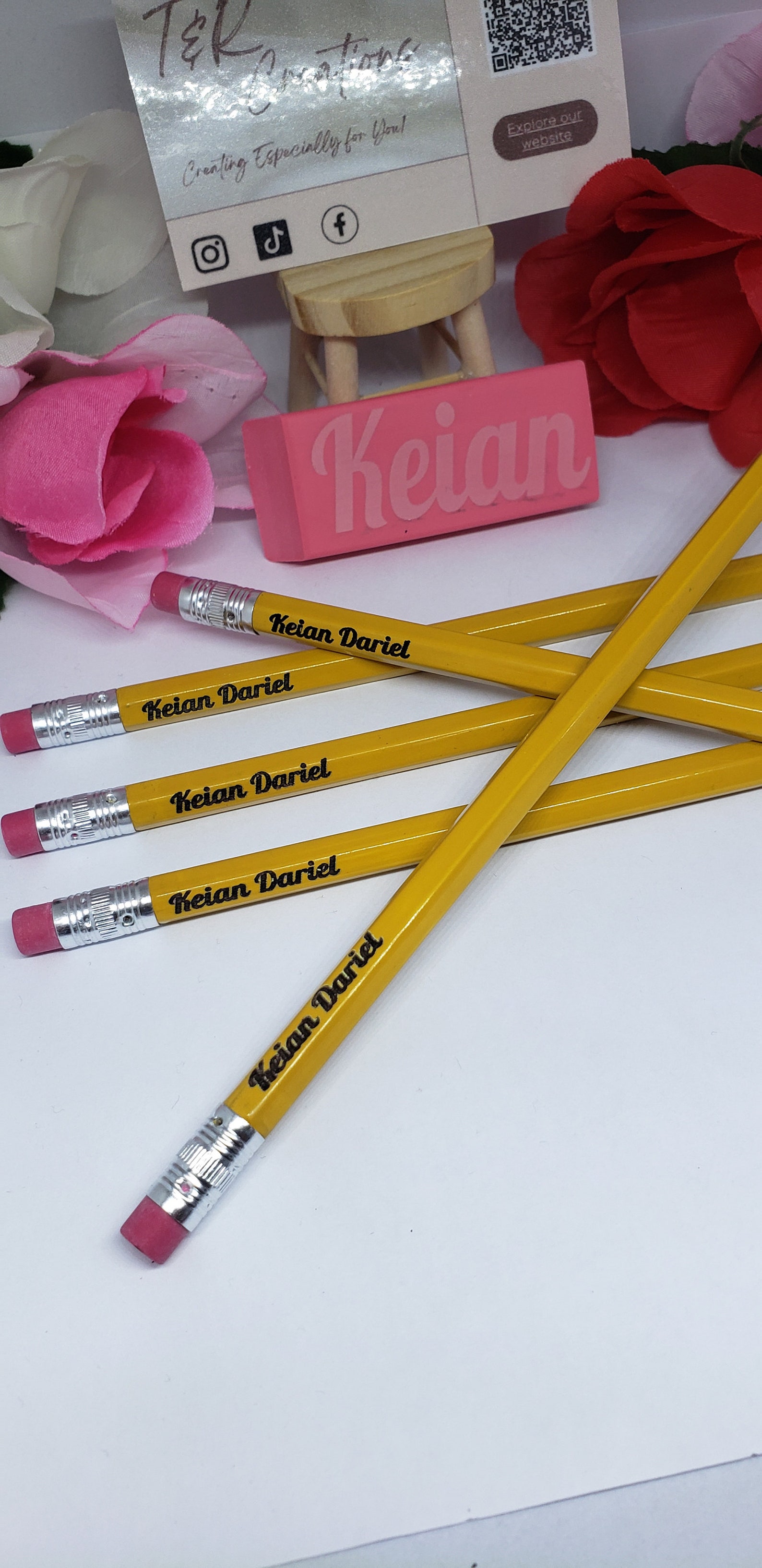 Custom Pencils #2 With Laser Engraved Laser Engraving Wood Pencil - Etsy